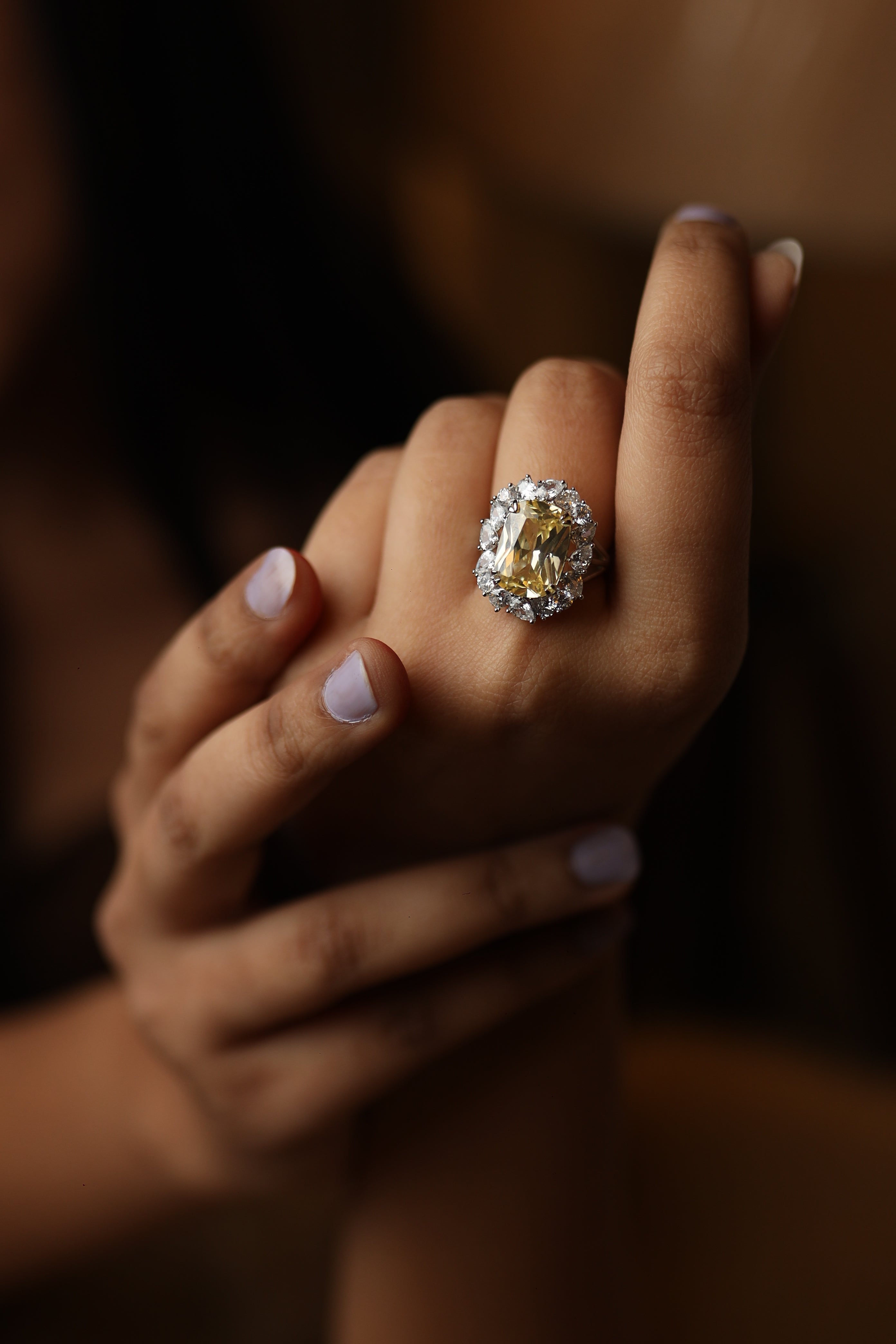 Sofia Diamond Ring - Yellow – Ishil