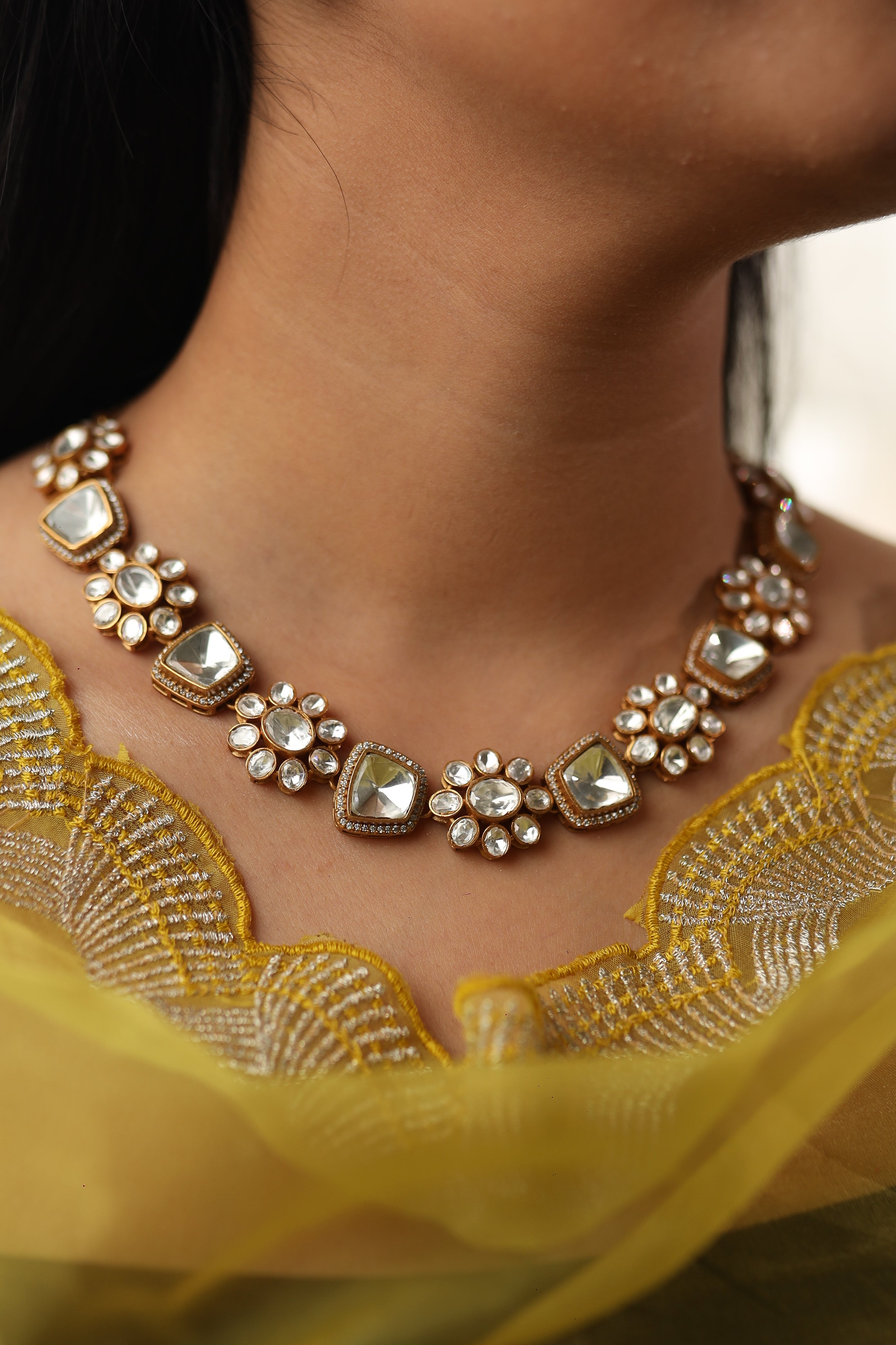 Heer Polki Necklace Set – Ishil