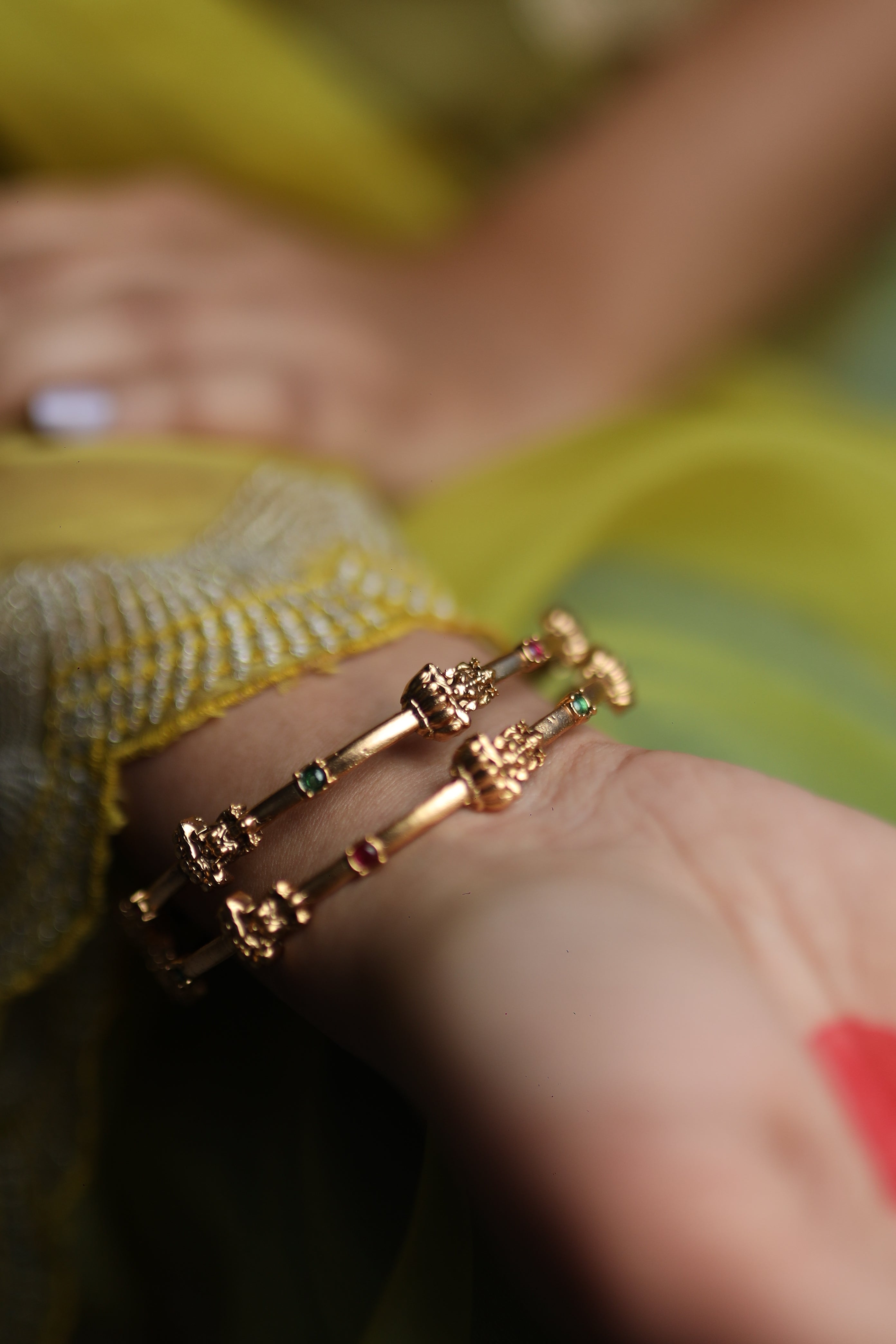 Devika Temple Bangles – Ishil